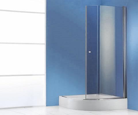Hüppe Design pure quadrant swing door 2 wing, part clear glass / matt ...